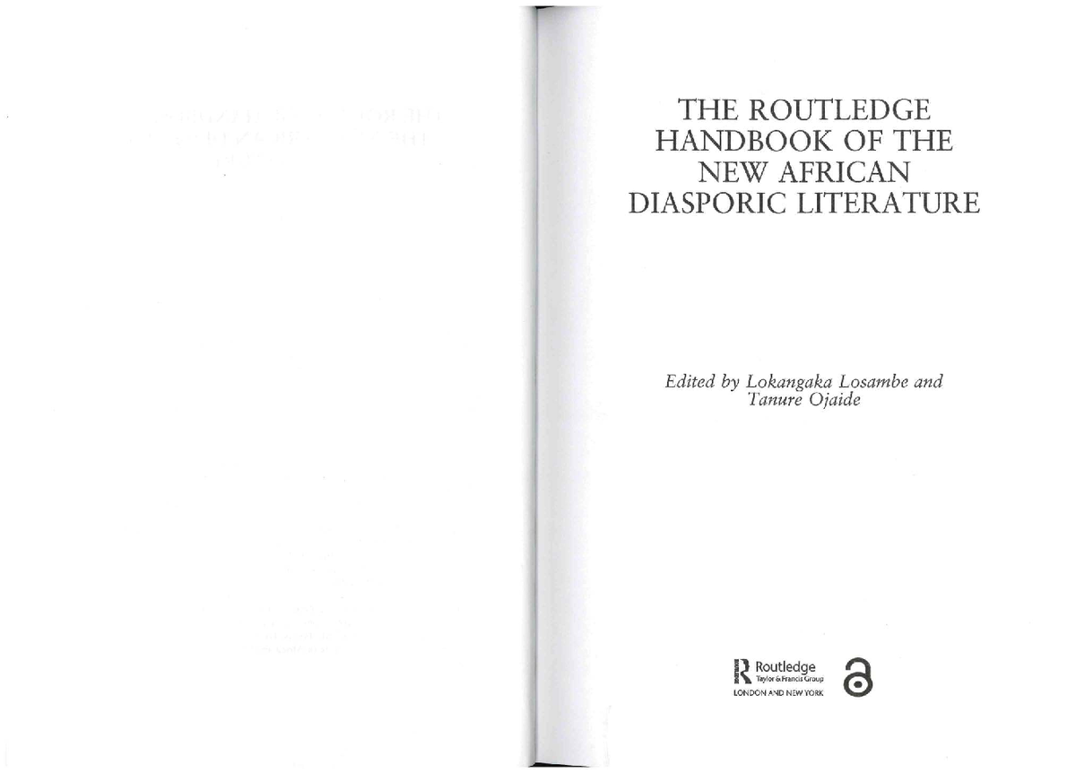 Final Exam Study Guide for New African Diasporic Literature (XYZ123 ...