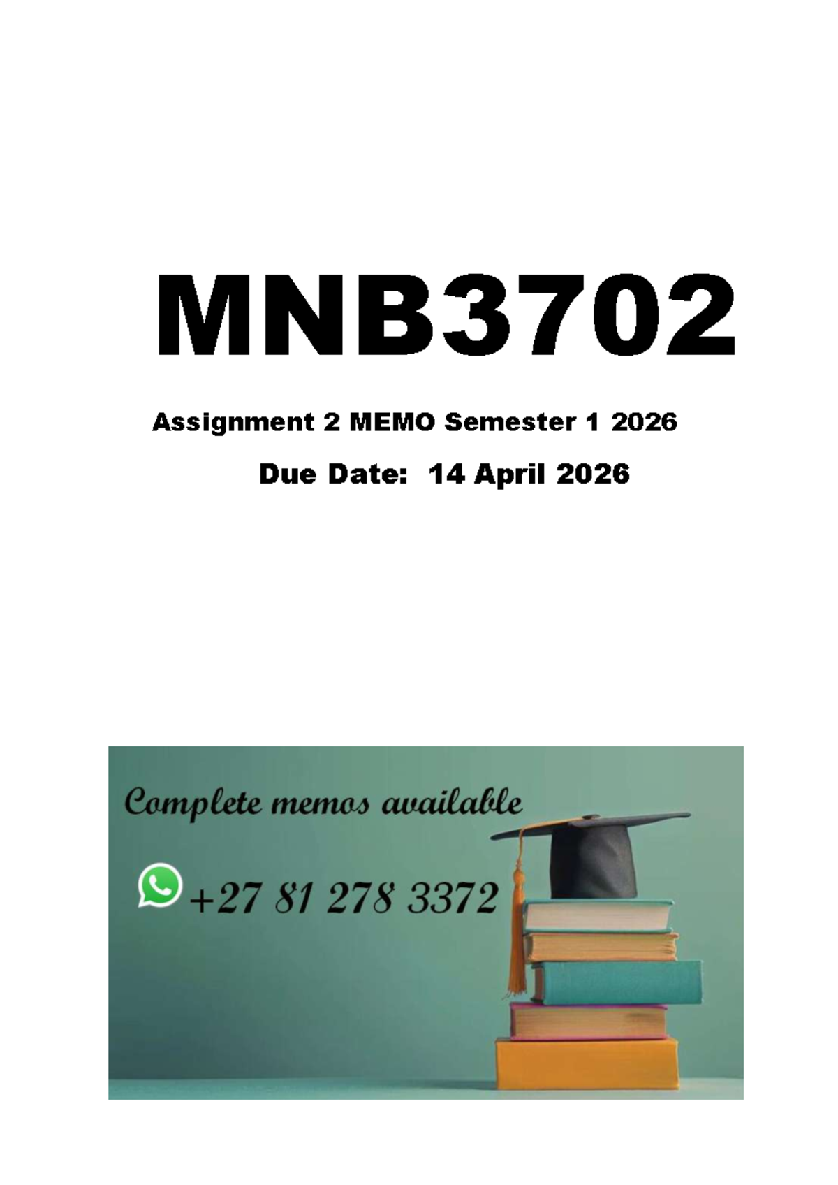 MNB3702 Assessment 2 MEMO: Rwanda as a Host Country - Studocu