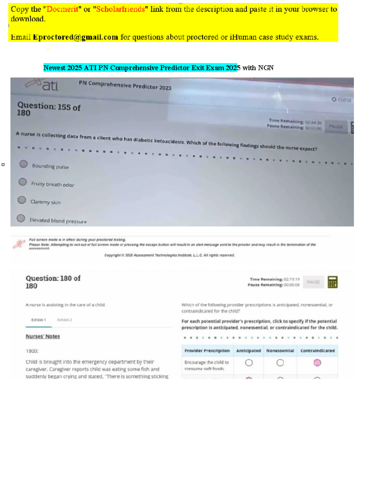 Newest 2025 ATI PN Comprehensive Predictor Exit Retake Exam 2025 with ...