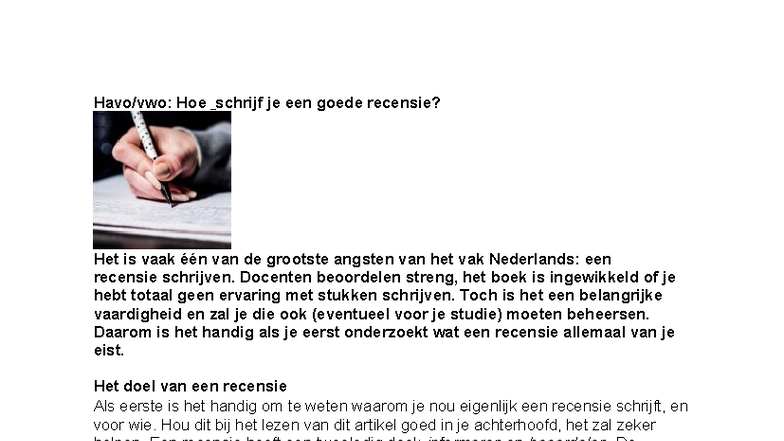 Hoe Schrijf Je Een Goede Recensie? - Theorie & Beoordelingswoorden ...
