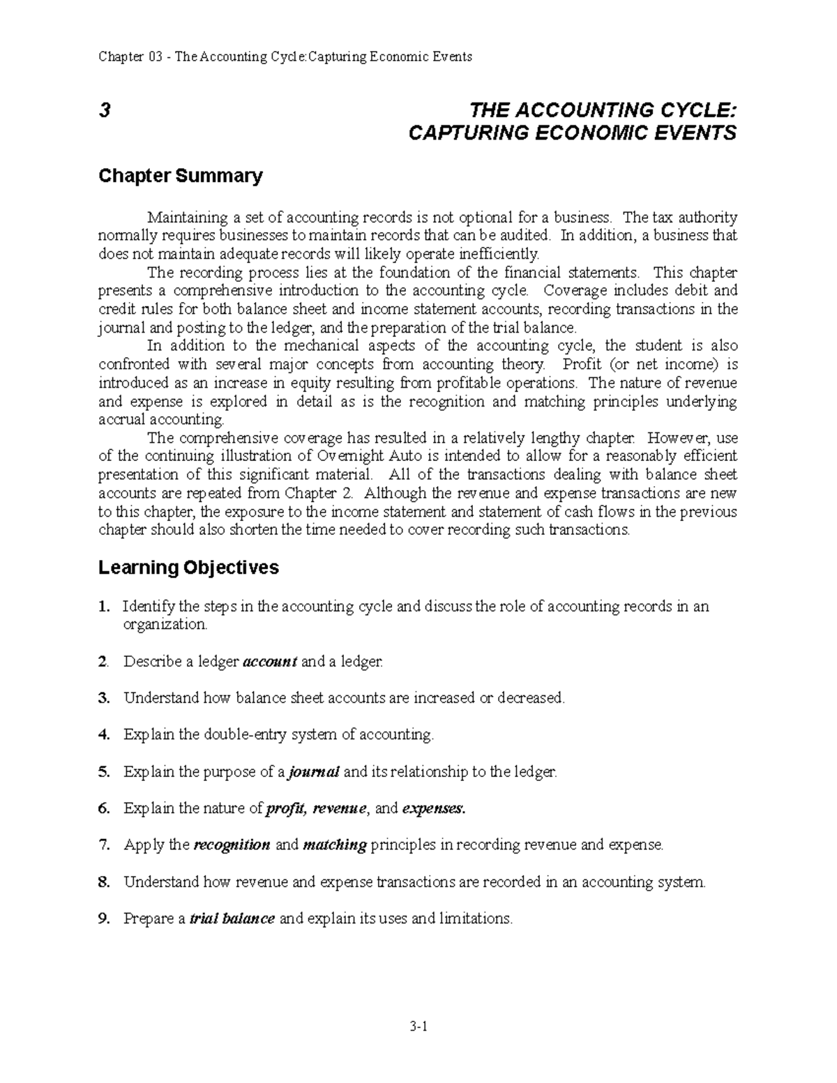 Chap003 - finance and accounting - 3 THE ACCOUNTING CYCLE: CAPTURING ...