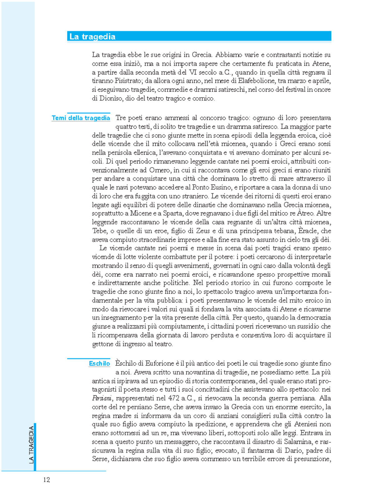 Storia dei generi letterari: La tragedia greca e romana - Studocu