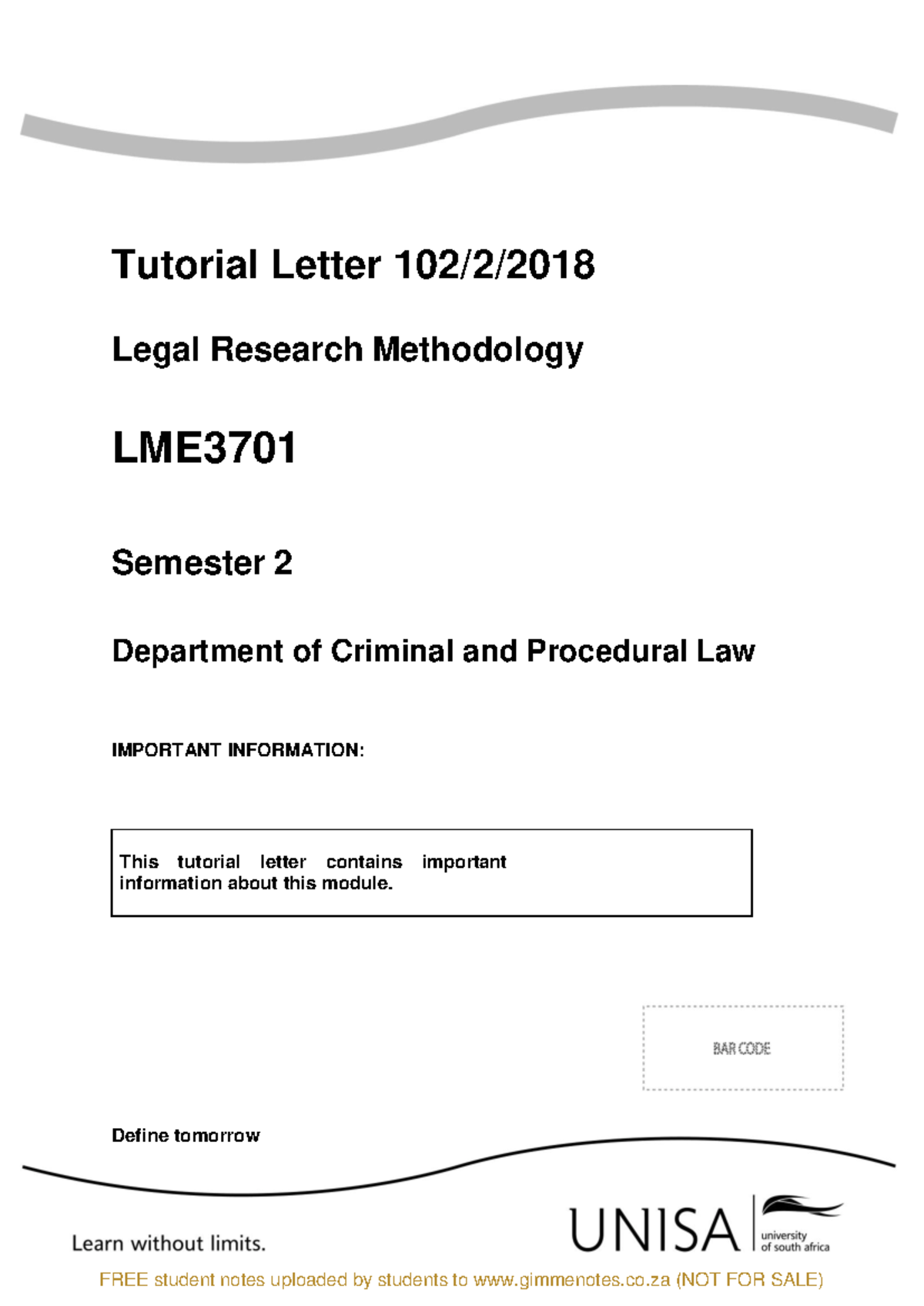 LME3701 Tutorial Letter: Assignment 03 Guidelines & Submission Info ...