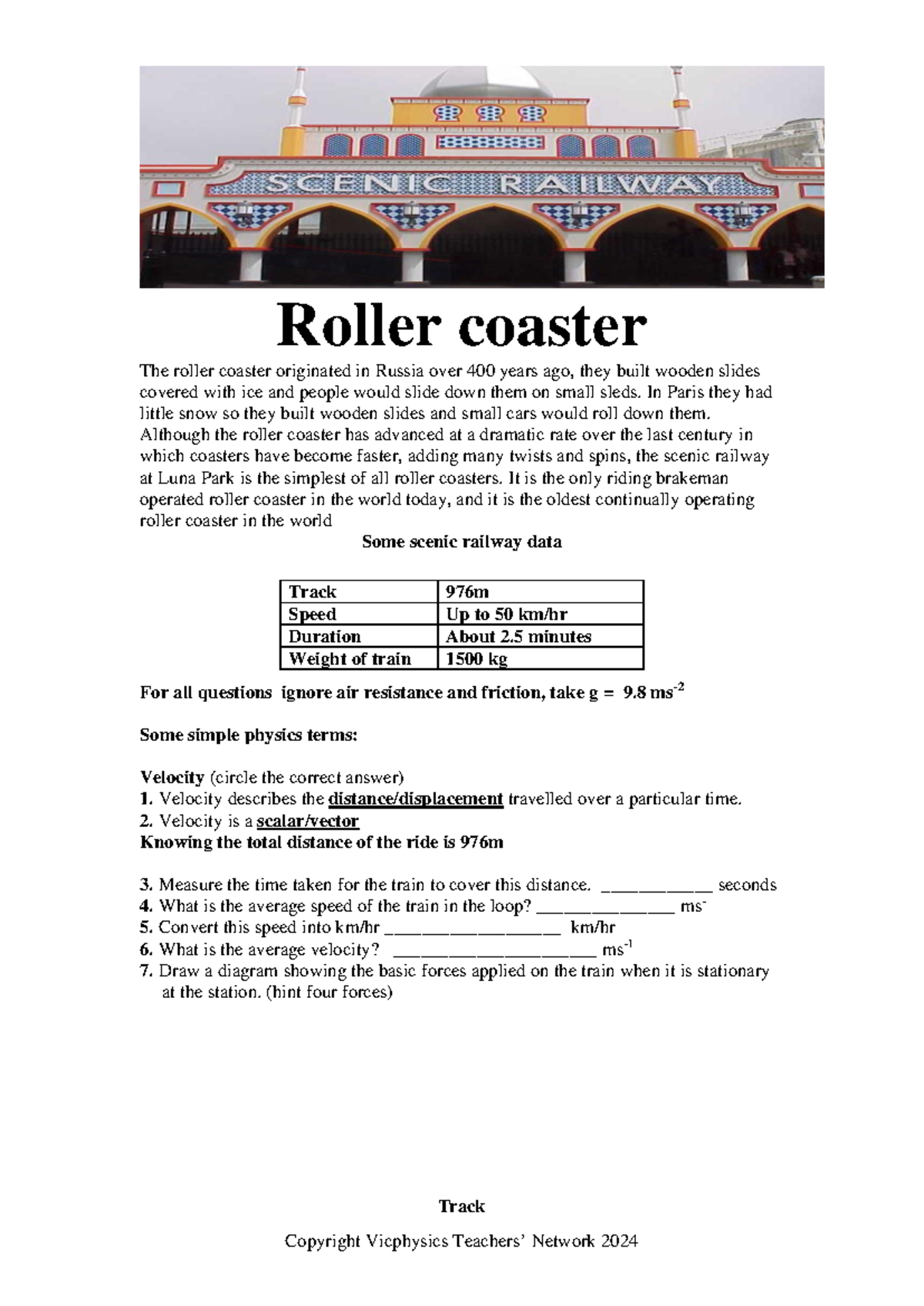 PHYS 101: Roller Coaster Physics and Dynamics Analysis - Studocu
