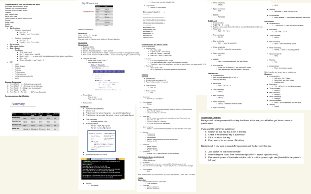 CS2040 S Final Cheat Sheet - CS2040 - Studocu