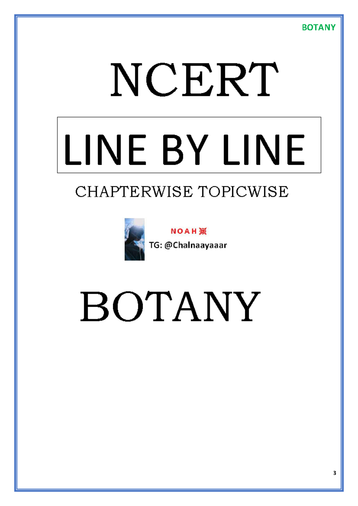NCERT Botany Line by Line Notes for Class XI & XII (Chapters 1-20 ...