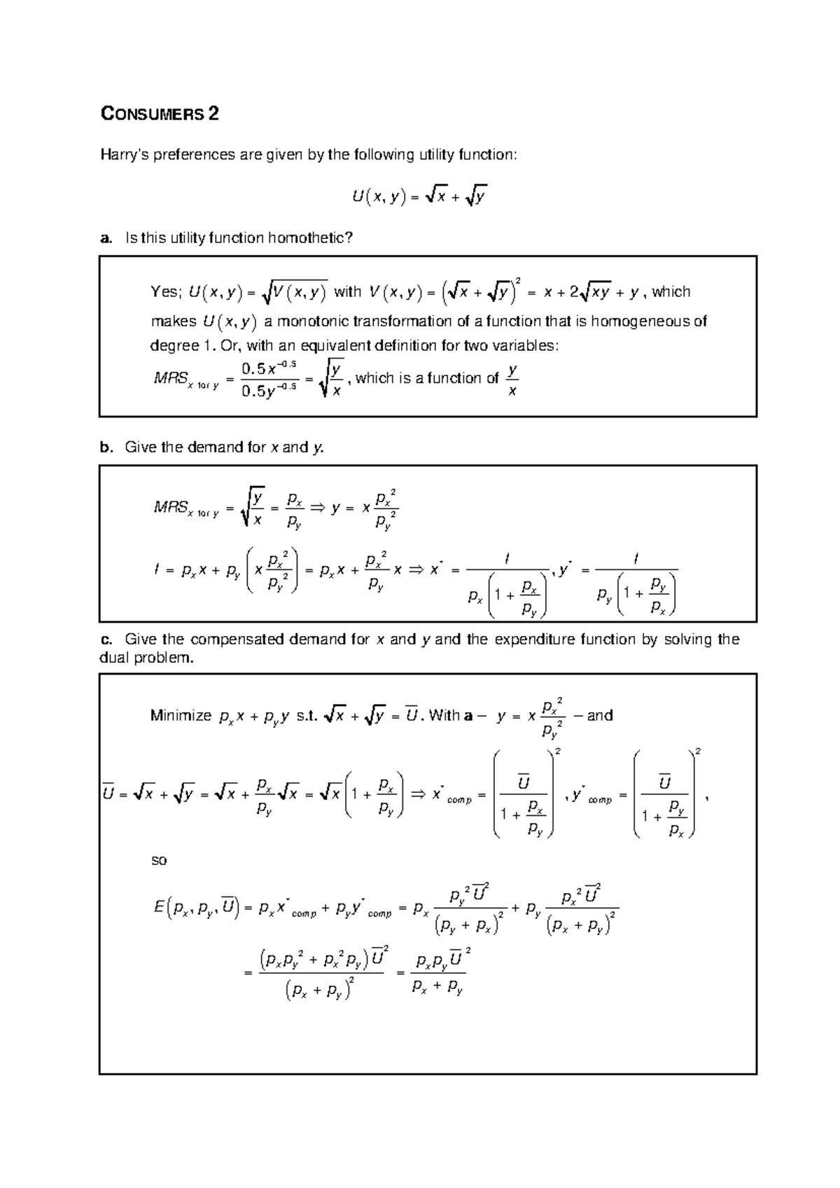 Consumers 2 Study Guide with Answers for Economics Course - Studeersnel