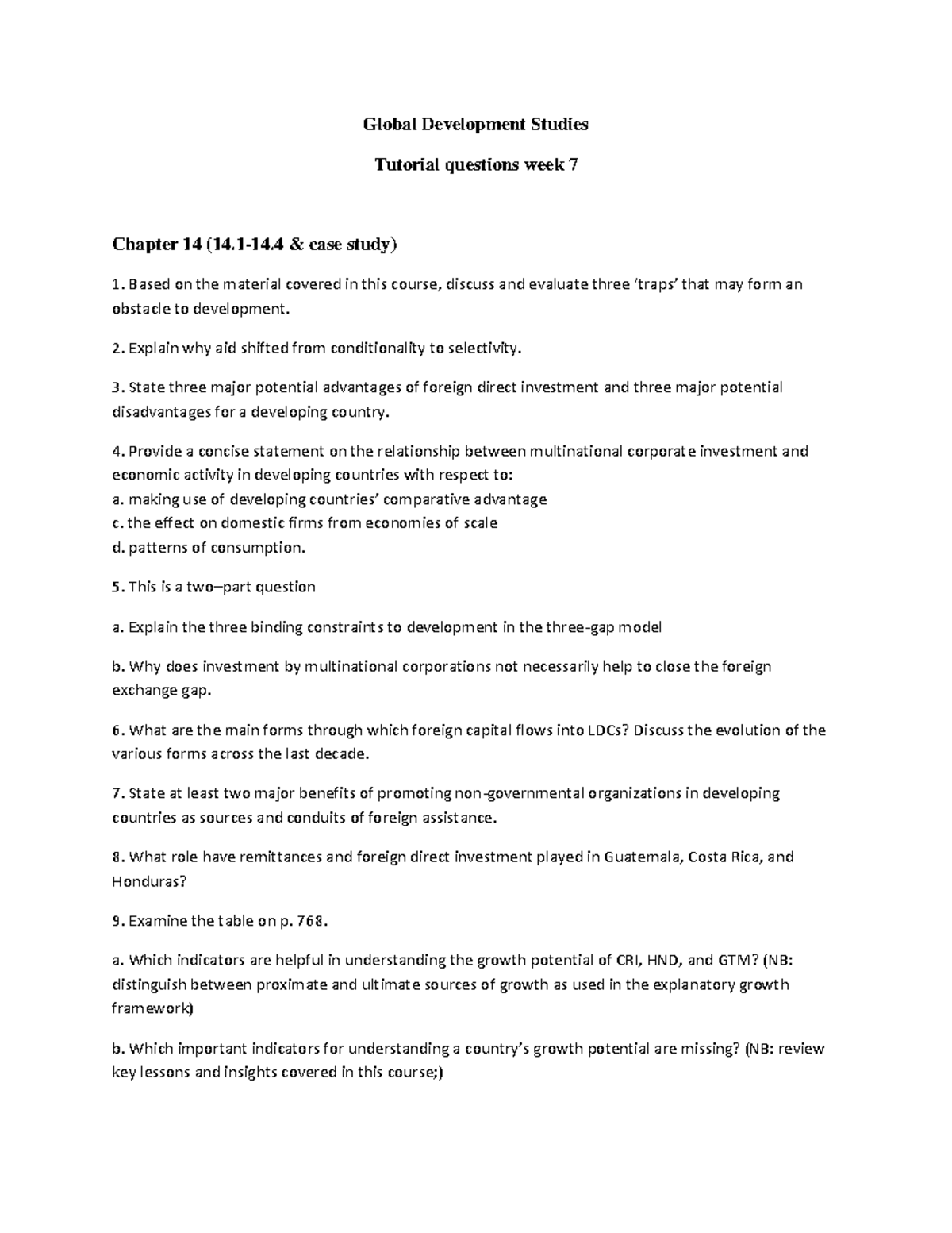 GDS 101: Tutorial Questions for Week 7 - Chapter 14 Insights and ...