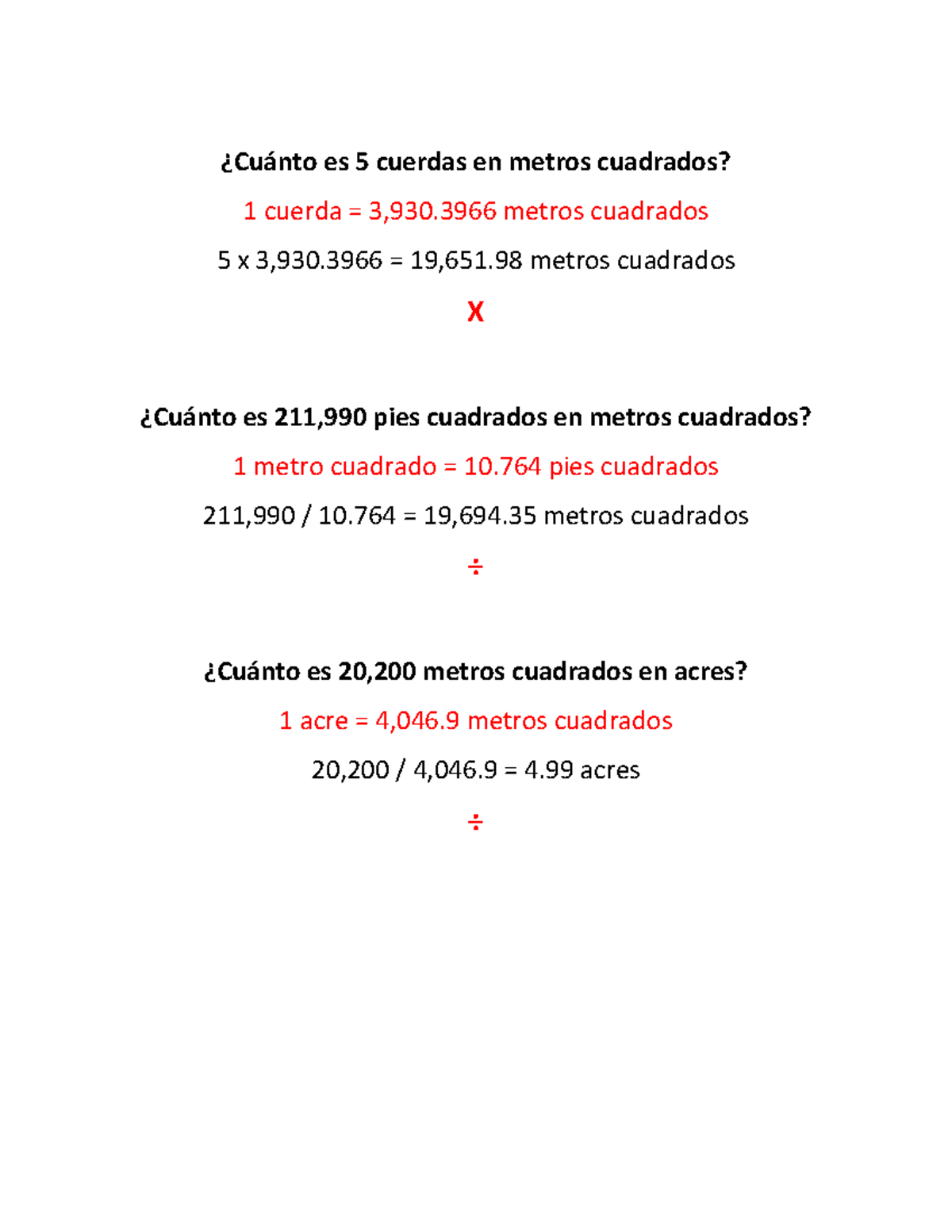 Conversions Between Cuerdas, Square Feet, and Acres in Spanish - RES ...