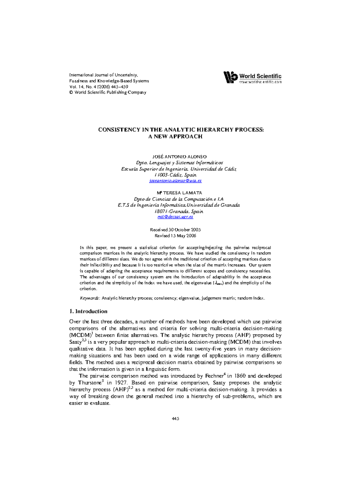 Ahp ri matrices grandes 16515833 - International Journal of Uncertainty ...