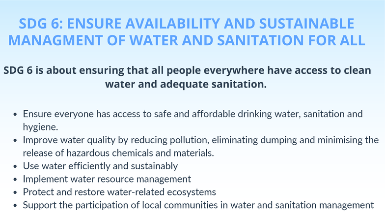 SDG 6: Ensuring Clean Water & Sanitation for All - Infographic - Studocu
