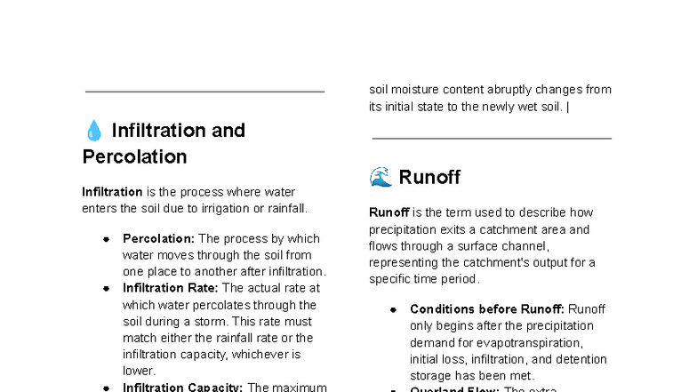 Infiltration and Percolation: Groundwater & Watershed Terms Overview ...