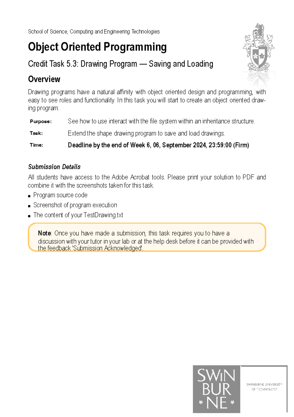5.3C - OOP Drawing Program: Saving & Loading Overview - Studocu