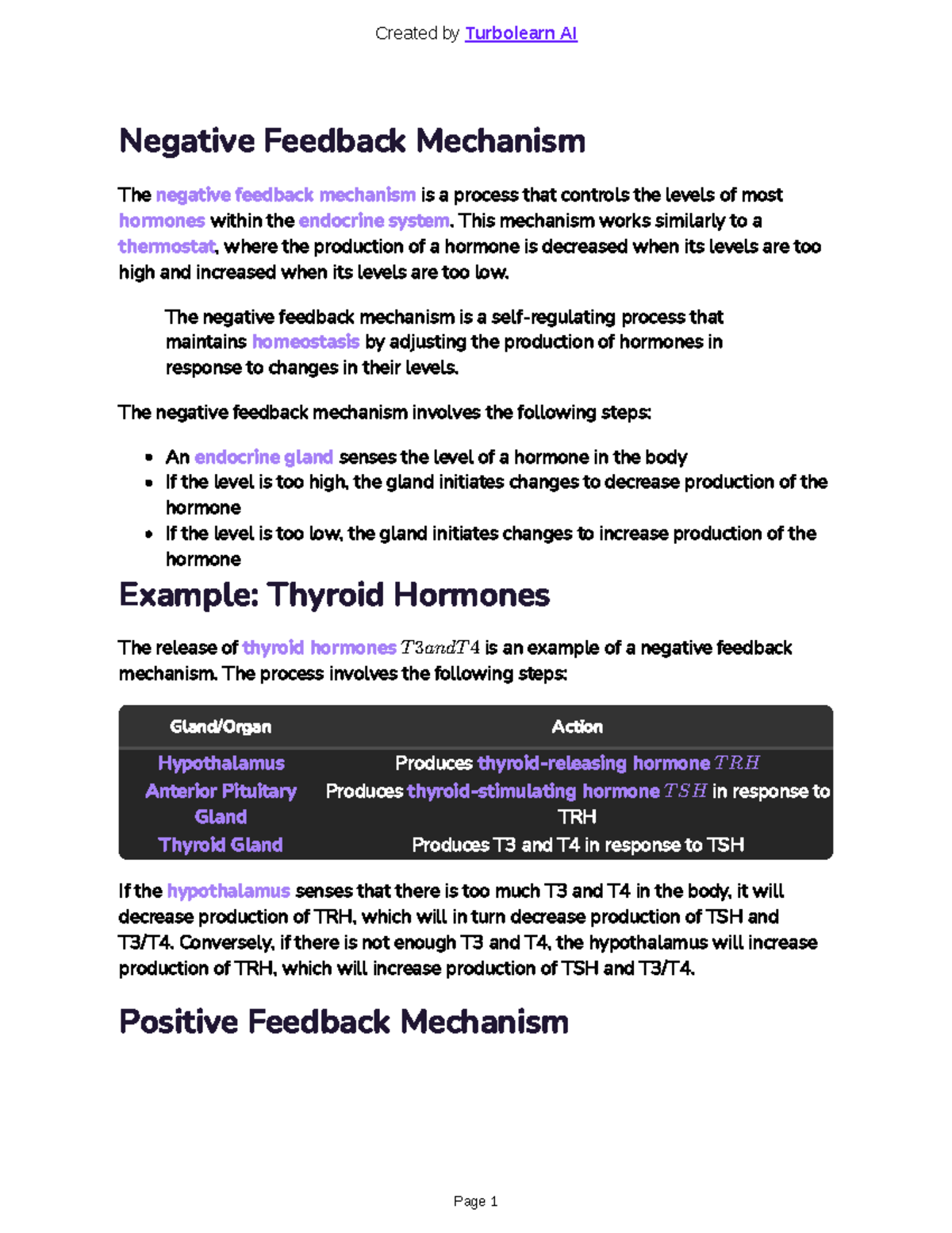 Hormonal Regulation- Feedback Mechanisms Explained - Negative Feedback ...