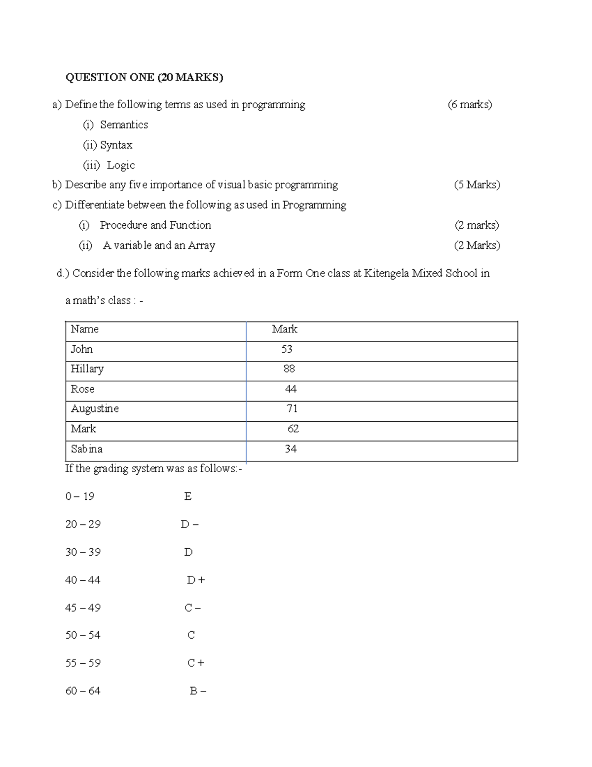 VB Final - Visual Basic Programming Notes and Key Concepts - Studocu