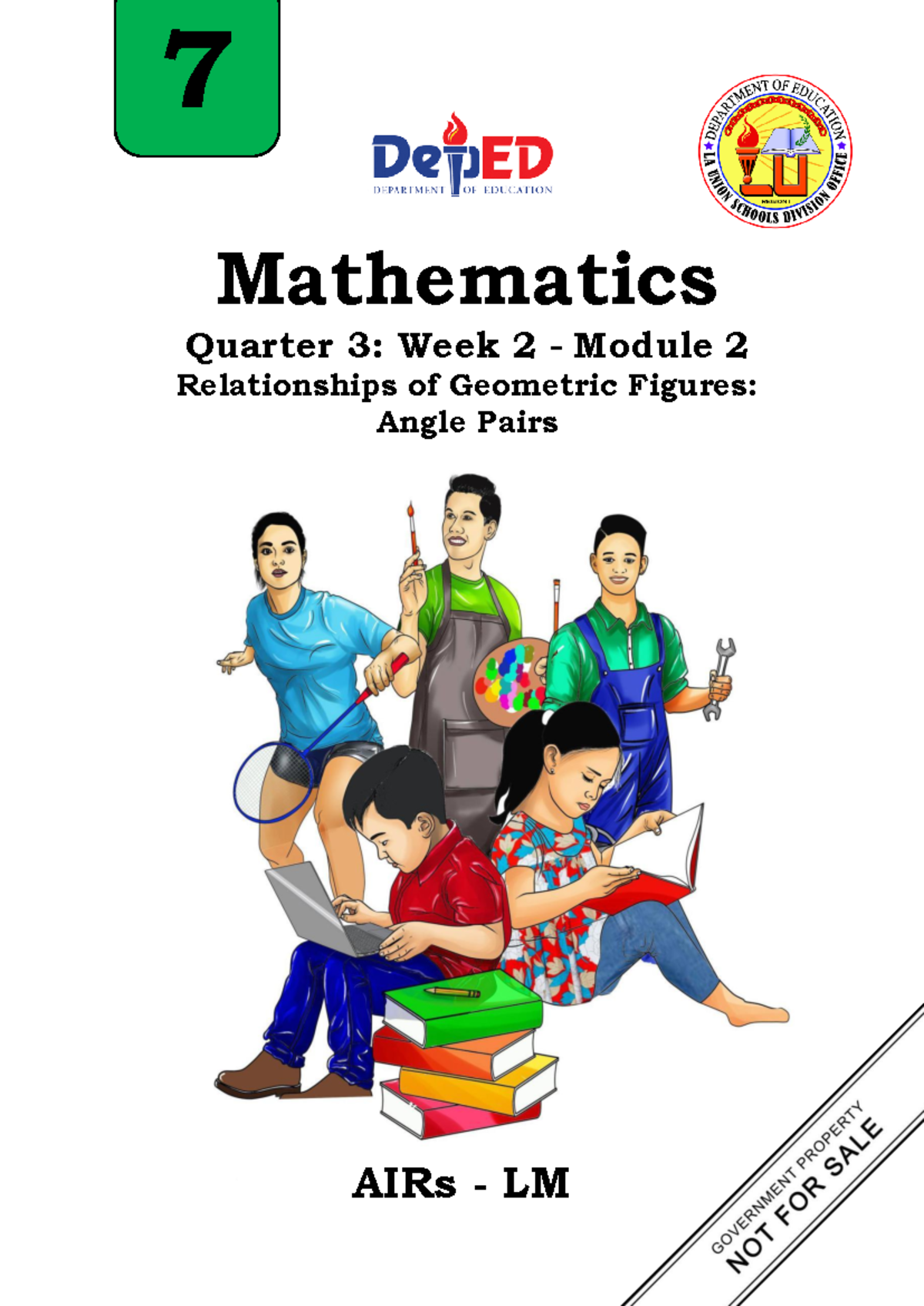 Q3 Math 7 Week 2 Module 2: Geometric Relationships & Angle Pairs - Studocu