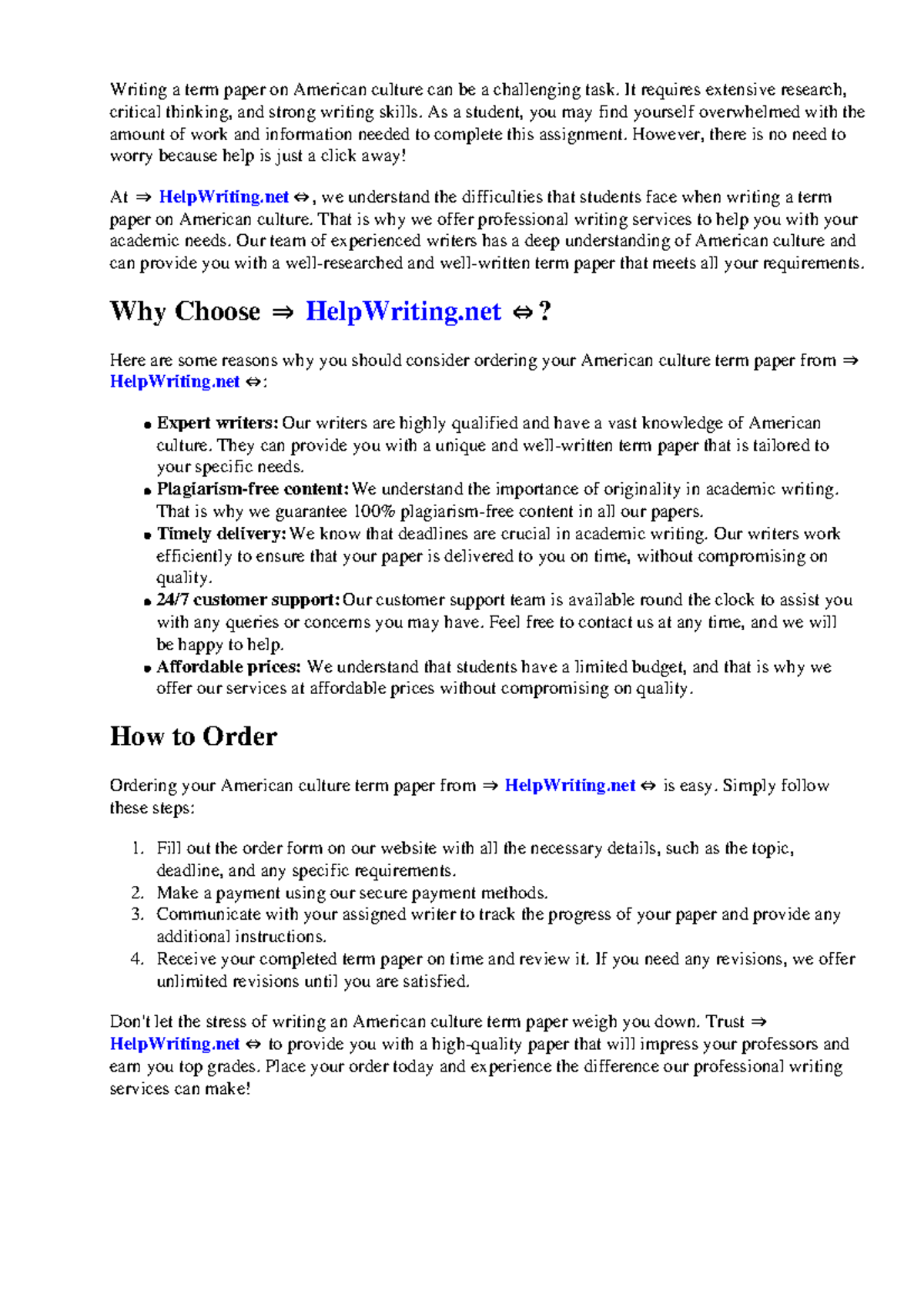 AMER 101: American Culture Term Paper Writing Guide and Tips - Studocu