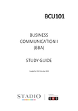 BCU 100 - Business Communication 100 - Studocu