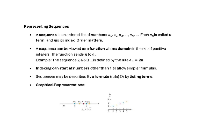 Sequences: Convergence, Divergence, and Limits Explained - Studocu