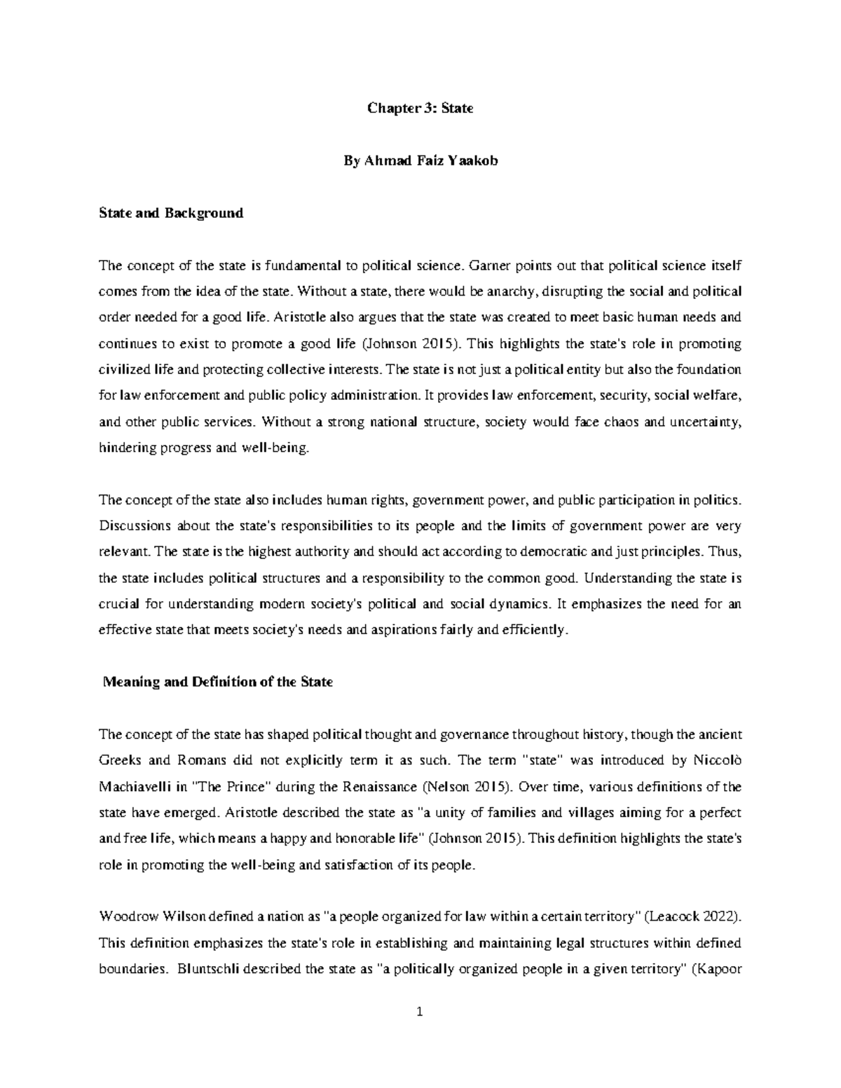 Chapter 3: Understanding the State - Concepts and Formation in ...