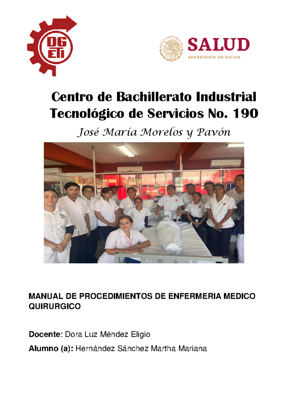 Manual de Procedimientos Médico Quirúrgicos - Enf 190 - Studocu
