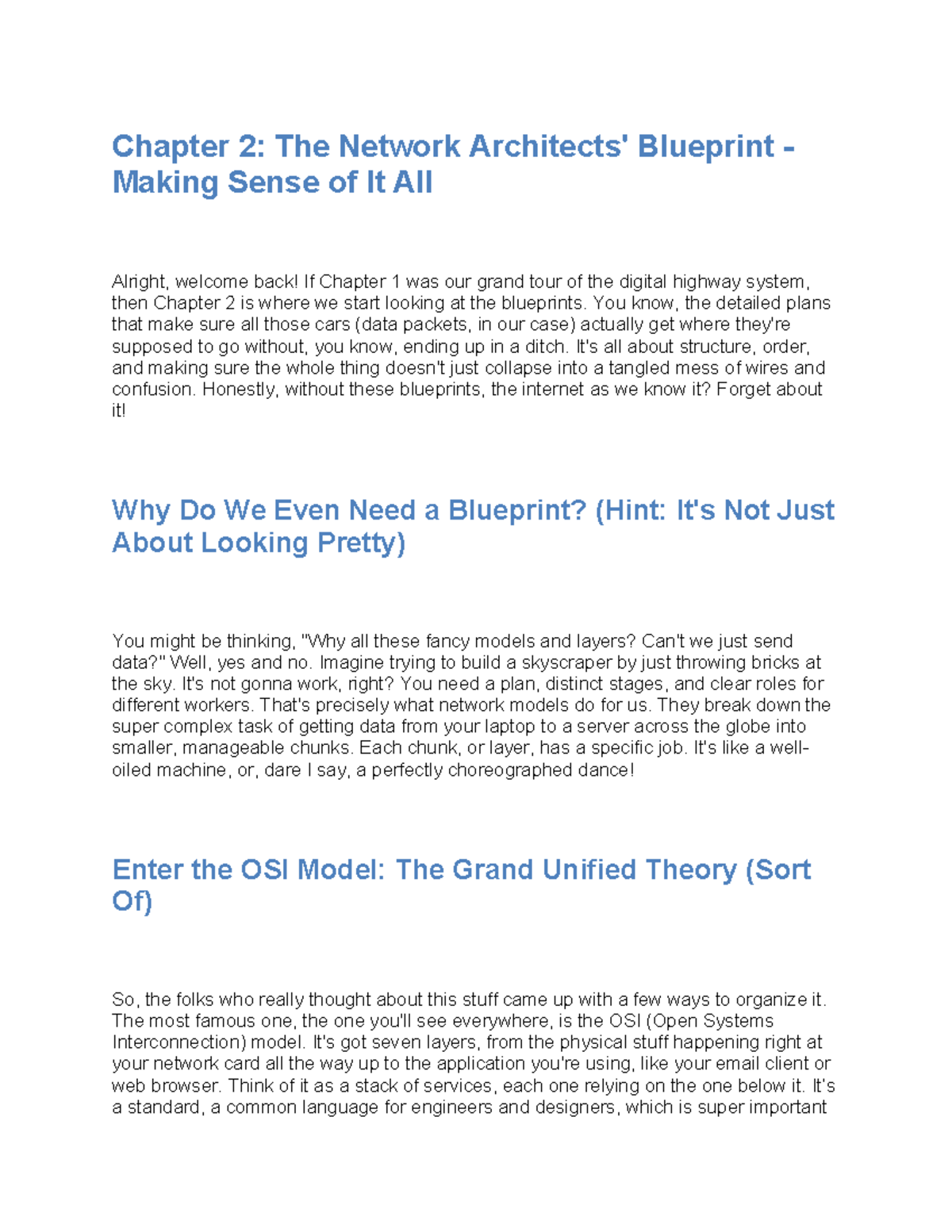 Chapter 2: The Network Blueprint - Understanding OSI Layers (DCB 101 ...