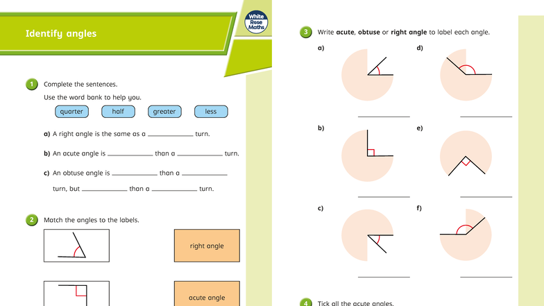WS - 2 Identify Angles: Acute, Obtuse, and Right Angle Practice - Studocu