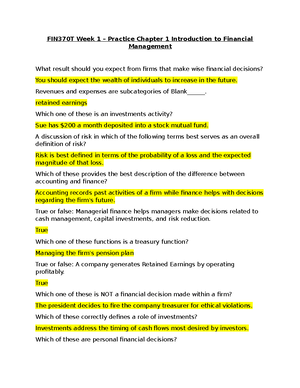 FIN370 T Week 1 – Practice Chapter 1 and 3 Knowledge Check - FIN370T ...