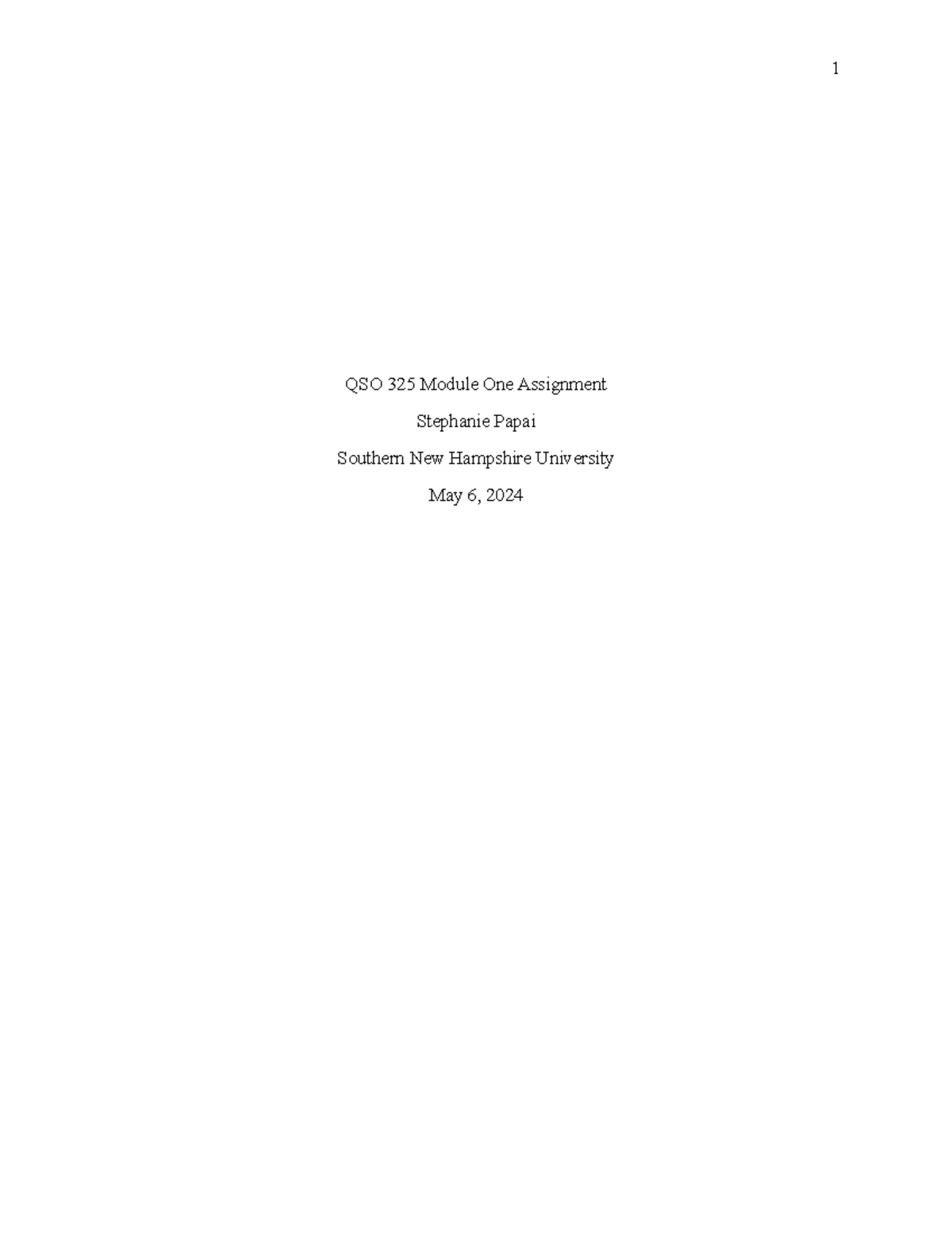 QSO 325 Module 1 Assignment: Characteristics of Quality Organizations ...