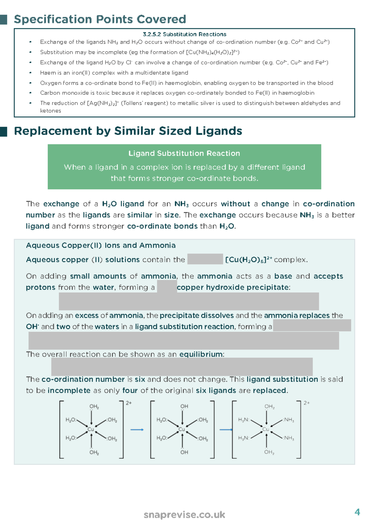 Isomerism and Ligand Substitution Reactions in Coordination Chemistry ...