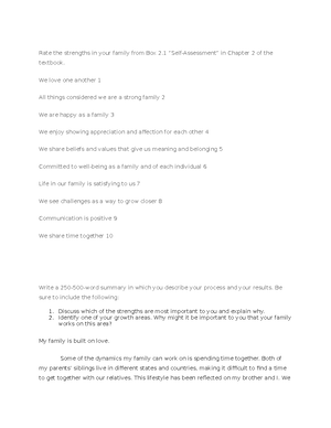 Family Cohesion and Flexibility - Interview questions: My Answers: What ...