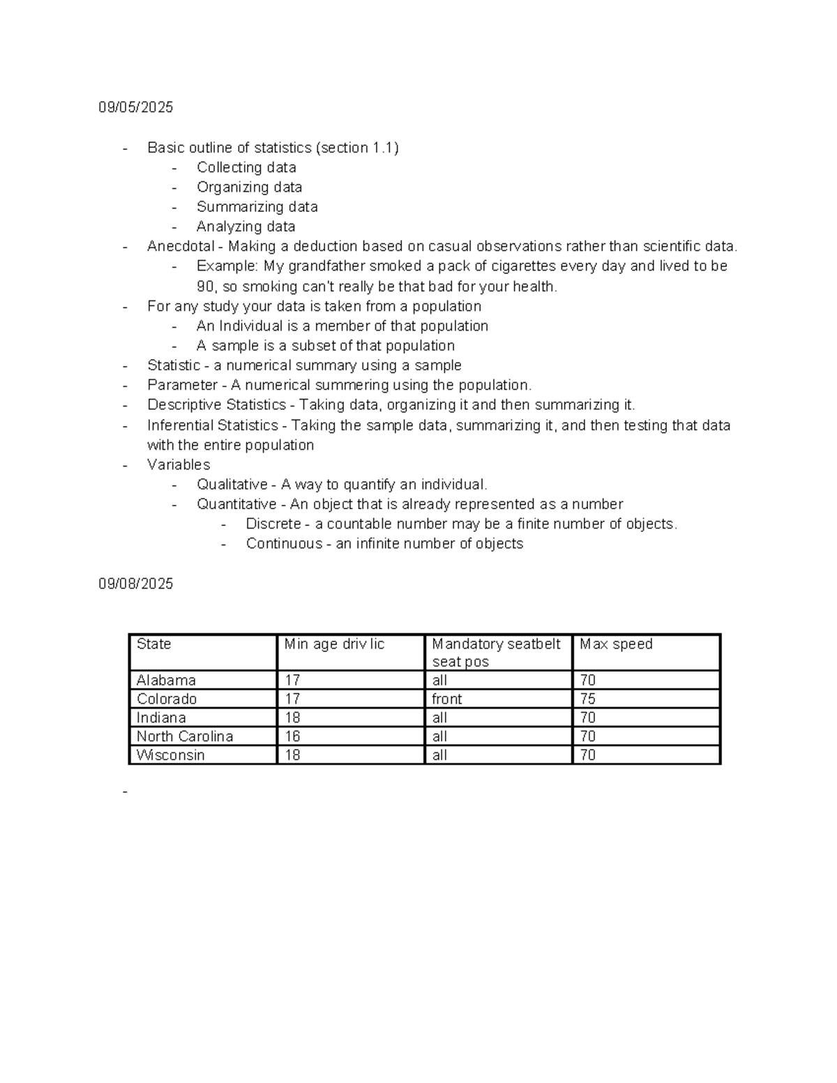 MA 113 - Lecture Notes on Basic Statistics Concepts and Terms - Studocu