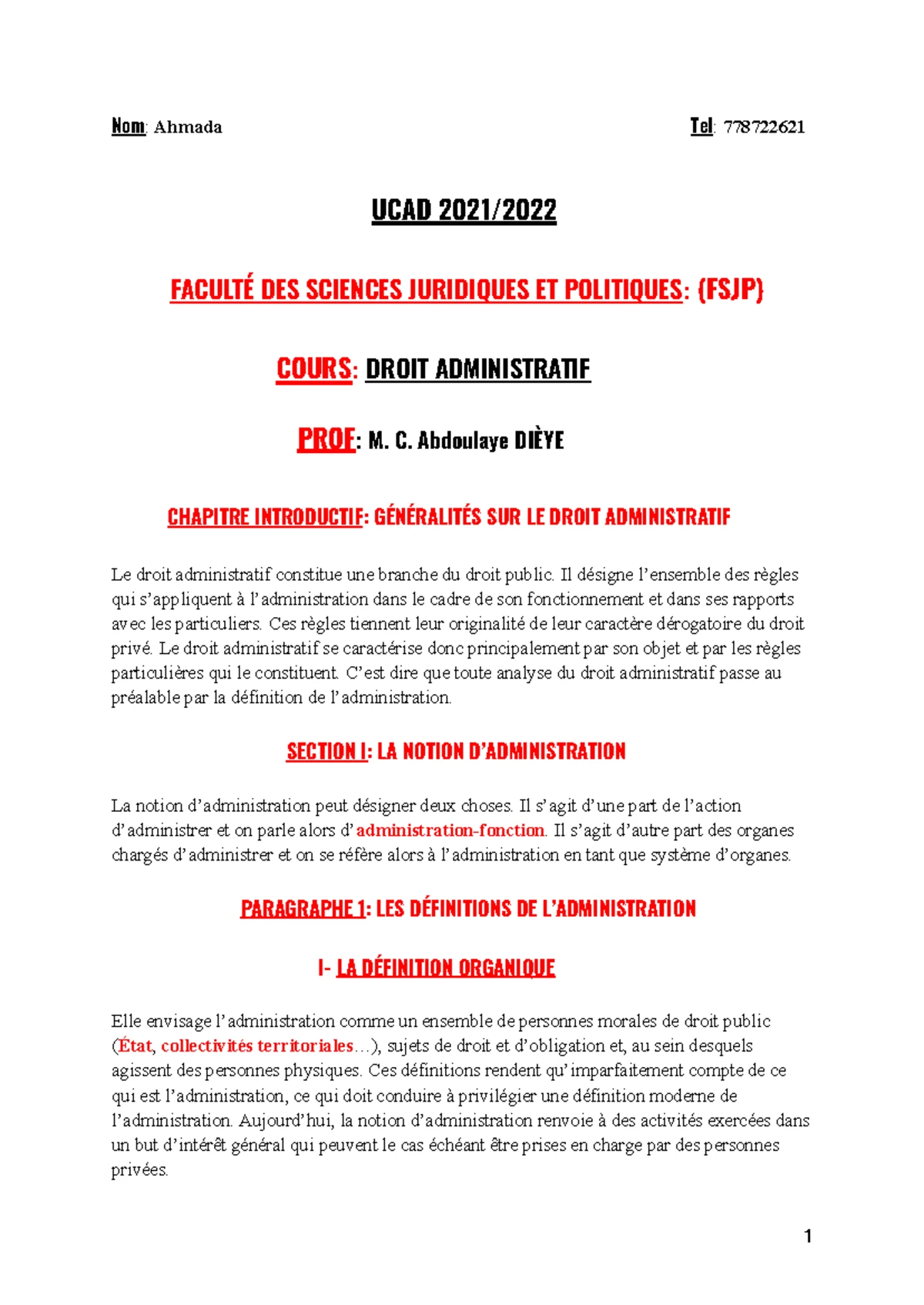 Dissertation Le droit administratif, un droit jurisprudentielle? - Le droit administratif, un ...