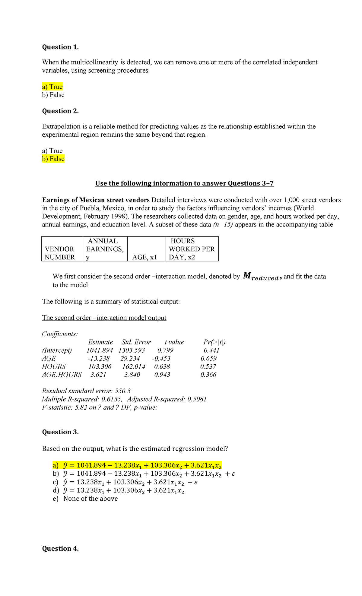 Test 2 sample questions for statistics (course code: STAT101) - Studocu