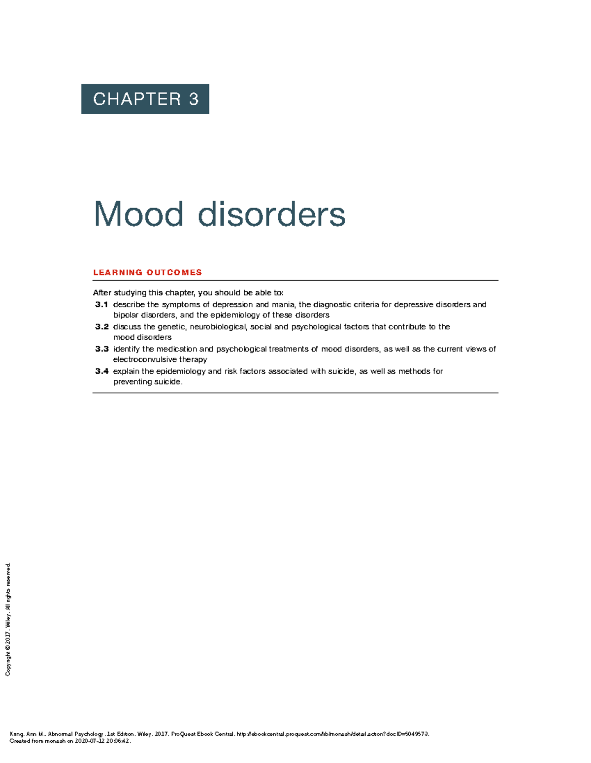 Mood Disorders - DETAILED MOOD DISORDER NOTES - Mood disorders CHAPTER ...
