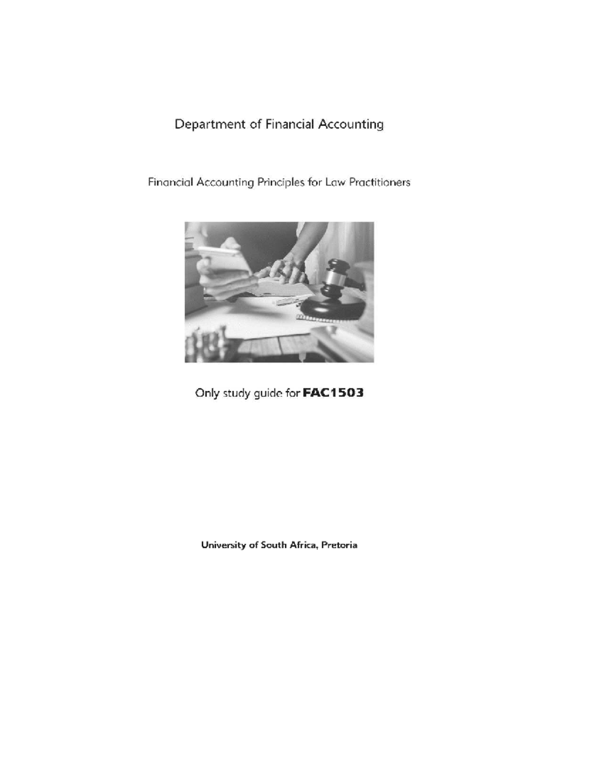 FAC1503 Study Guide: Understanding Financial Accounting Principles ...