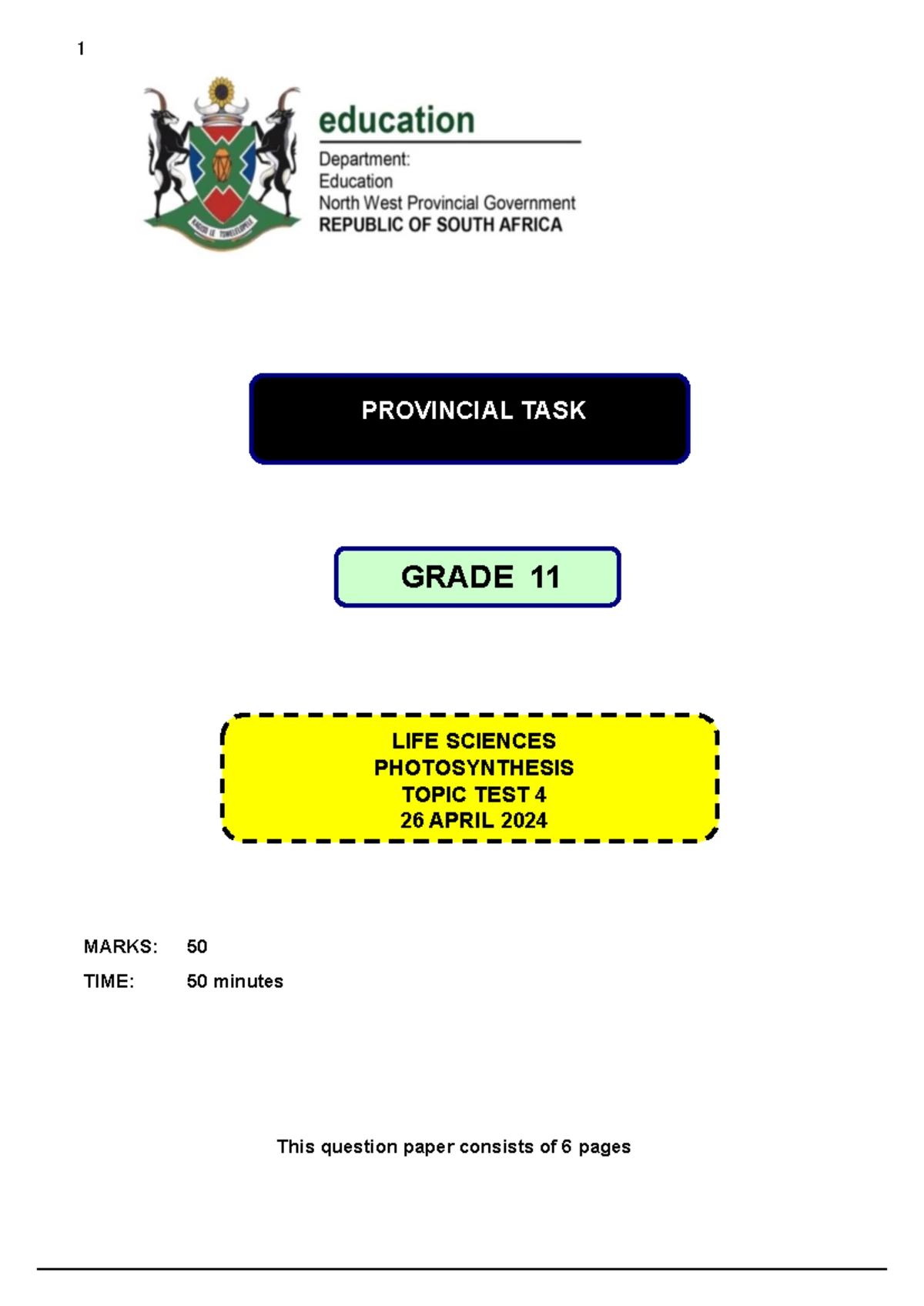 Grade 11 Geography Learner Activities for Term 2 - Geomorphology ...