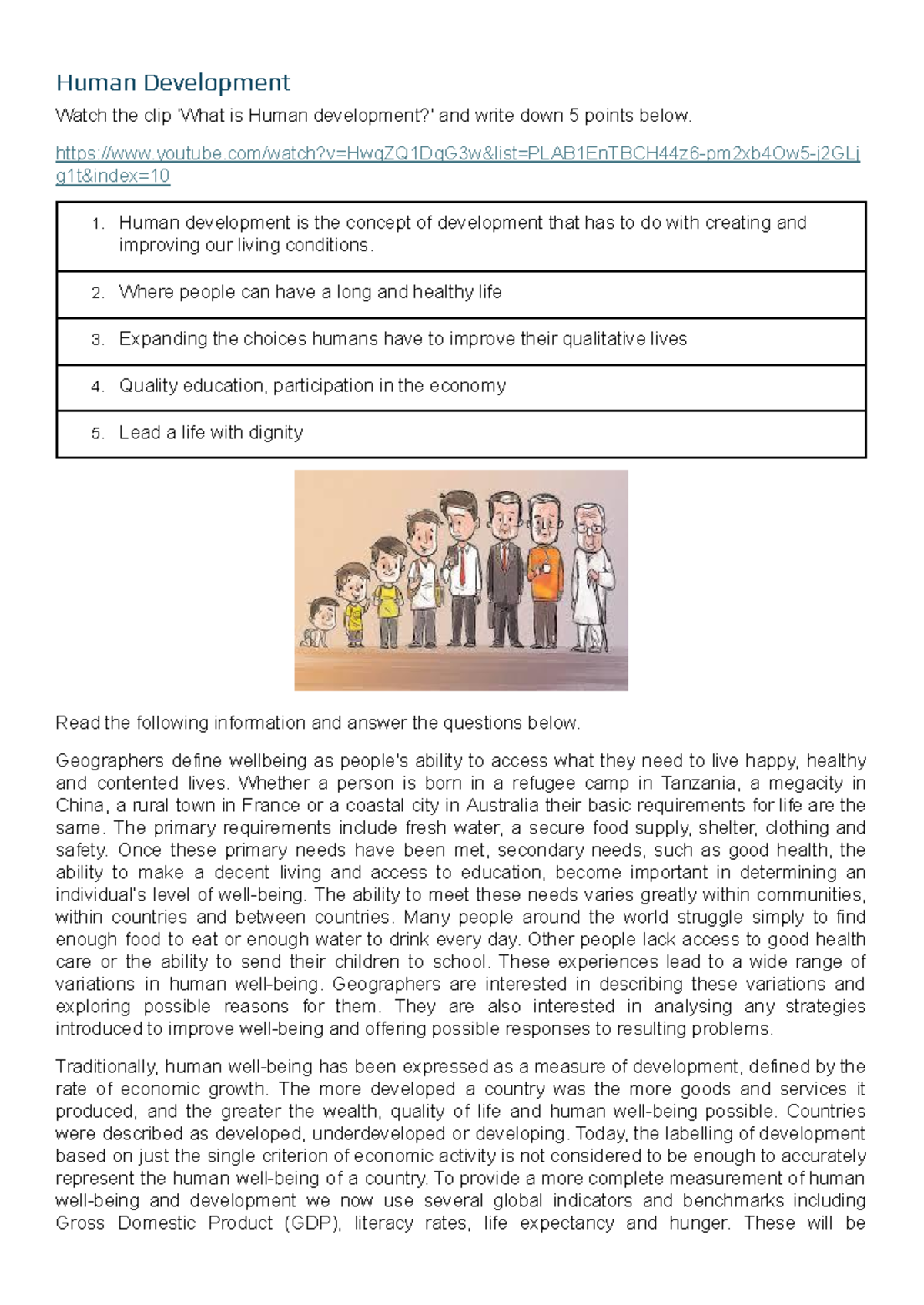 Human Development Overview and HDI Insights - GEOG101 Lesson Notes ...