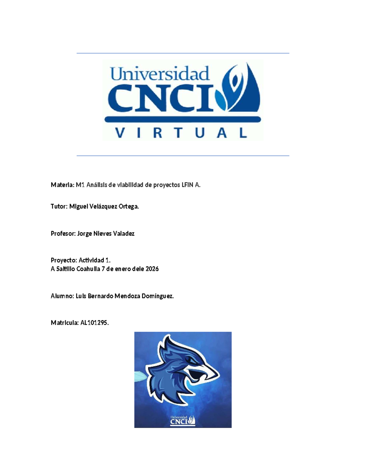 Análisis de Viabilidad de Proyectos LFIN A - Actividad 1 - Studocu