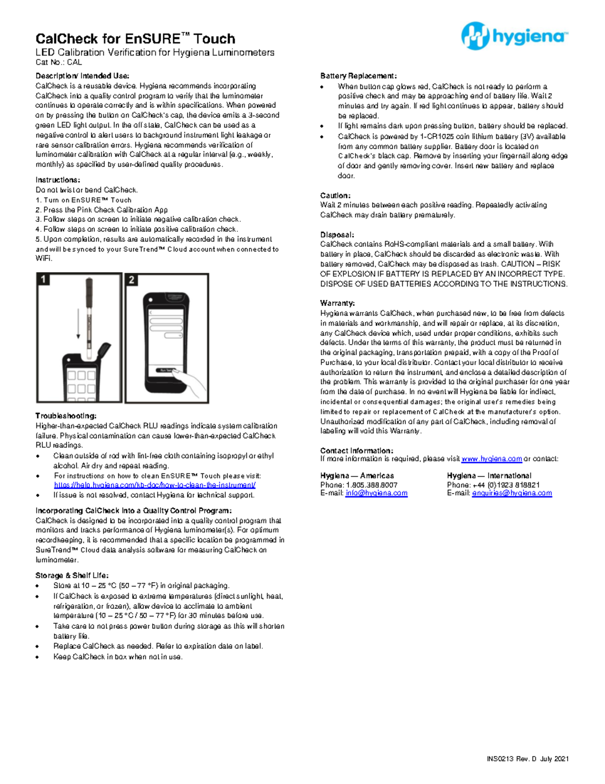 CalCheck Instructions for Touch LED Calibration Verification - Studocu