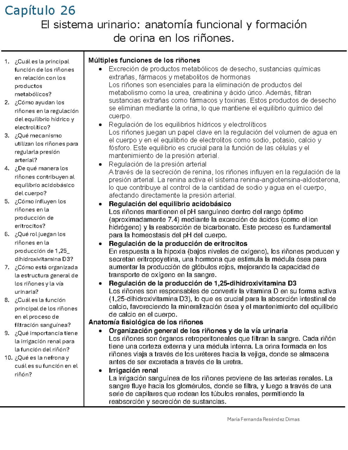 NC El sistema urinario anatomía, formación de orina - El sistema urinario: anatomía funcional y ...