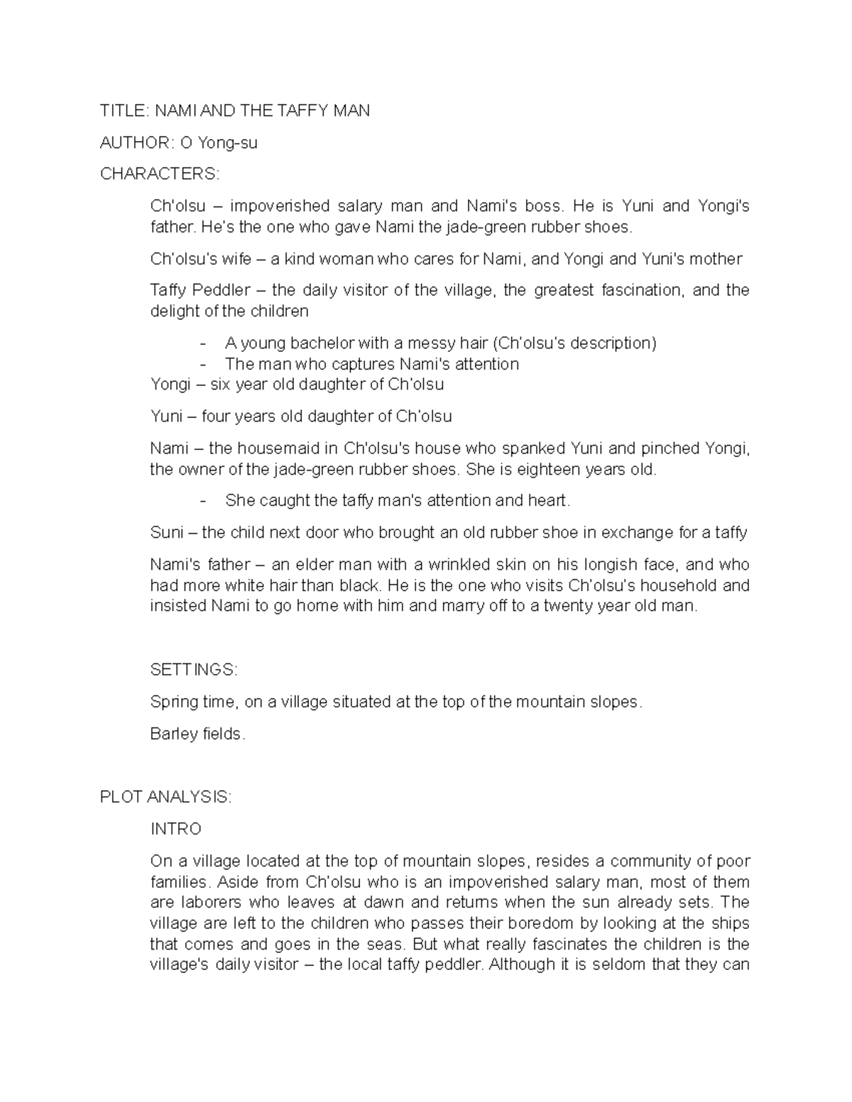 NAMI AND THE TAFFY MAN BY O YONG-SU - TITLE: NAMI AND THE TAFFY MAN ...