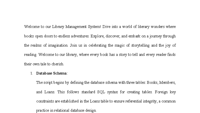 Library Management System: SQL Database Design & Implementation (DB ...