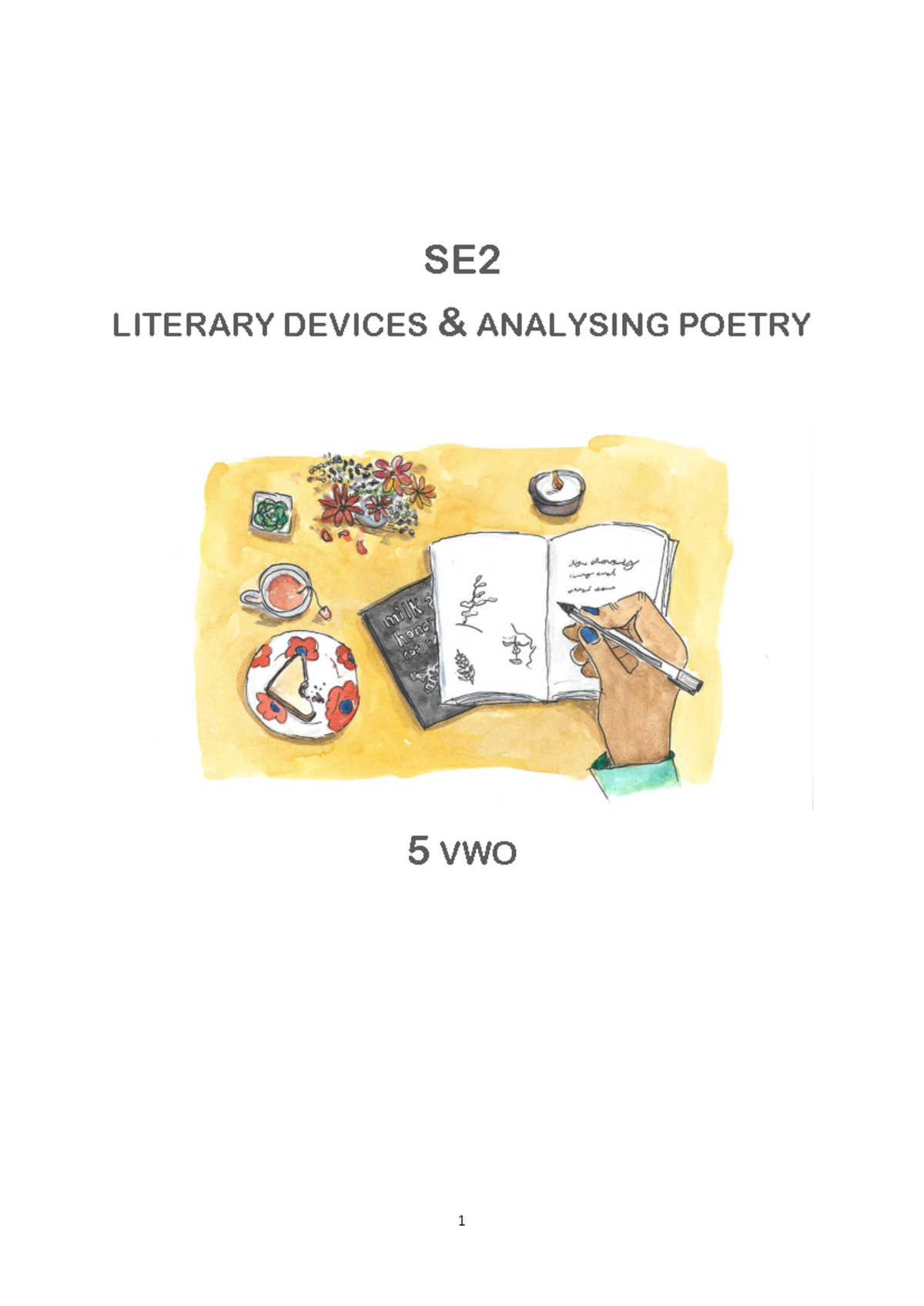 SE2 LITERARY DEVICES: ANALYSING POETRY FOR 5 VWO STUDENTS - Studocu