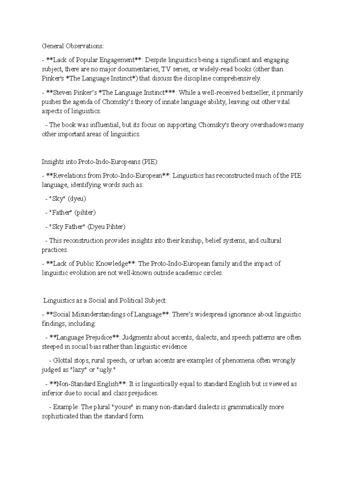 Harry Ritchie - Summary Notes on Linguistic Discrimination and Standard ...