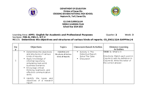 Q2-WEEK 4- APP1 REAL- Weekly-Learning-Plan-Sample-Template-SHS - DEPARTMENT OF EDUCATION ...