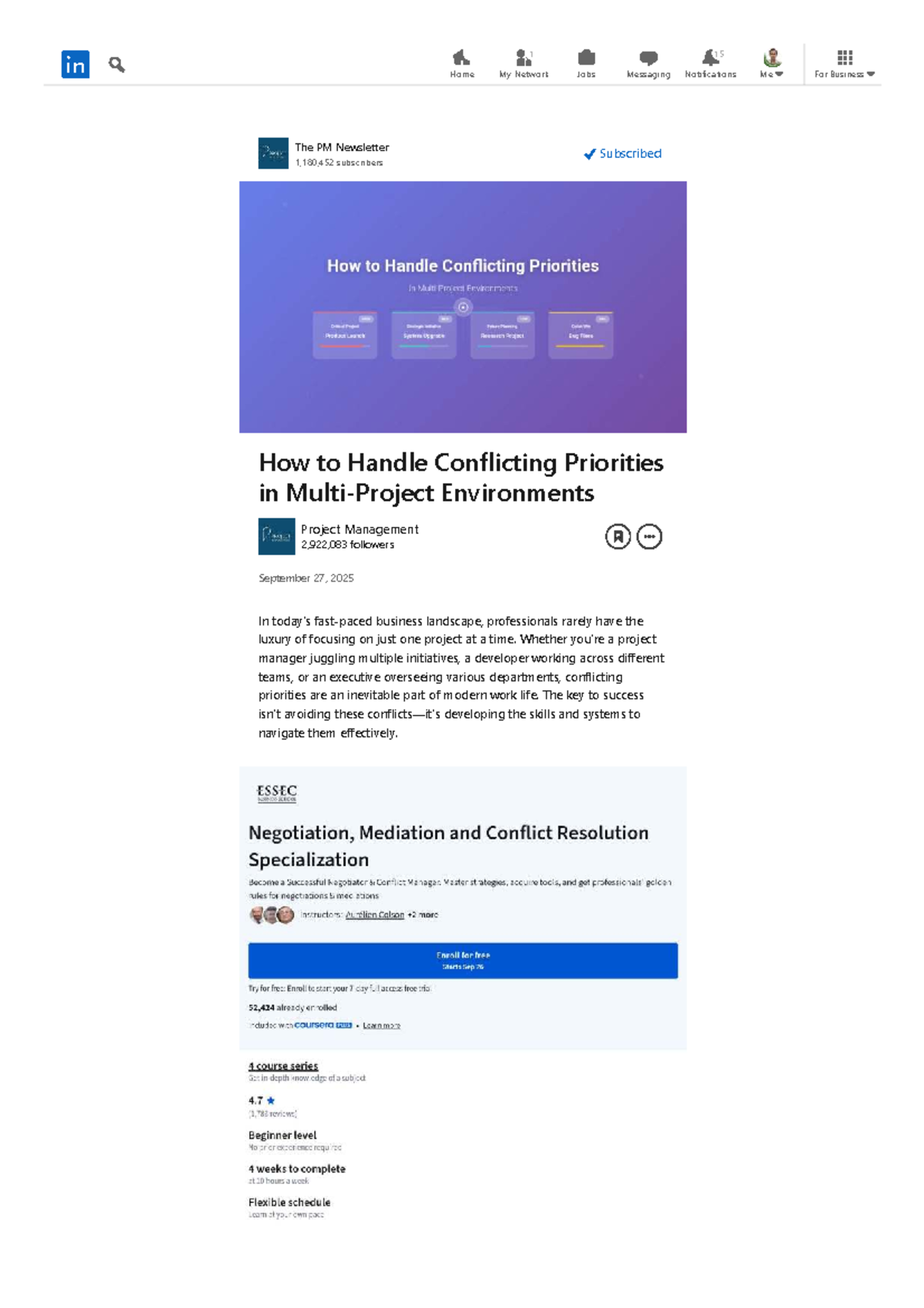 Managing Conflicting Priorities in Project Management (PM) - Studocu