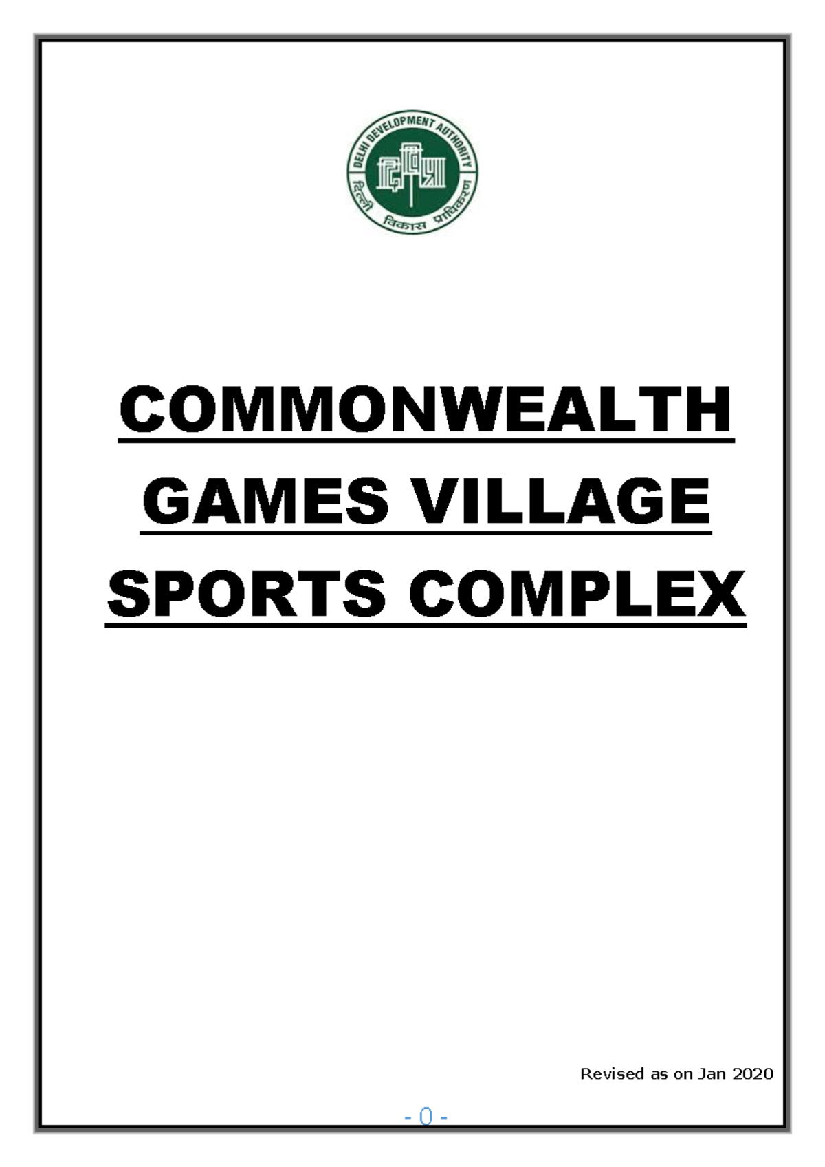 DDA CWG Village Sports Complex Rules & Membership Guidelines (Feb 2021 ...