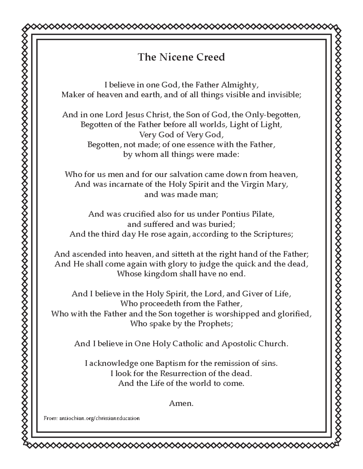 Nicene Creed: An Overview and Theological Significance - Studeersnel