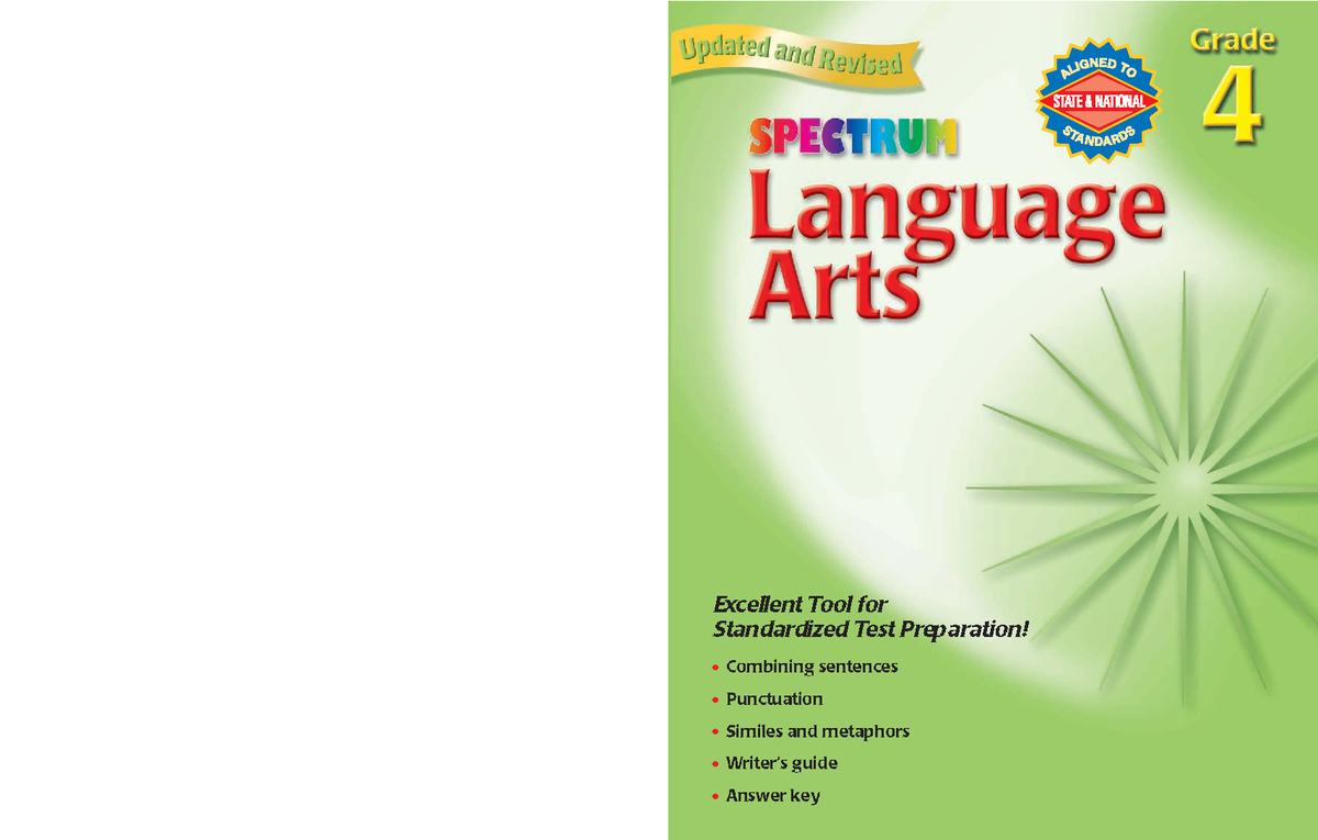 Spectrum Language Arts Grade 4: Similes, Metaphors, and Grammar Guide ...